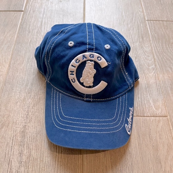 Accessories | Chicago Cubs Throwback Logo Velcro Back Hat | Poshmark